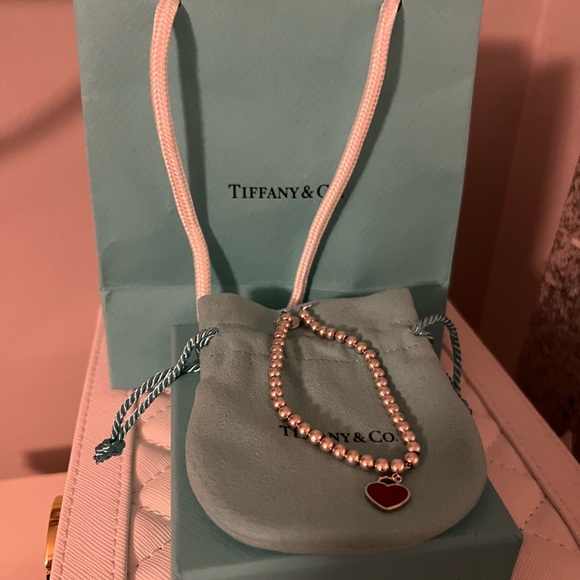 Tiffany & Co. | Jewelry | Tiffany Co Red Heart Tag Bracelet | Poshmark